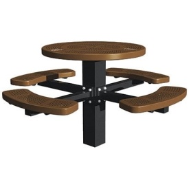 46" Round Perforated Table | Outdoor School Furniture