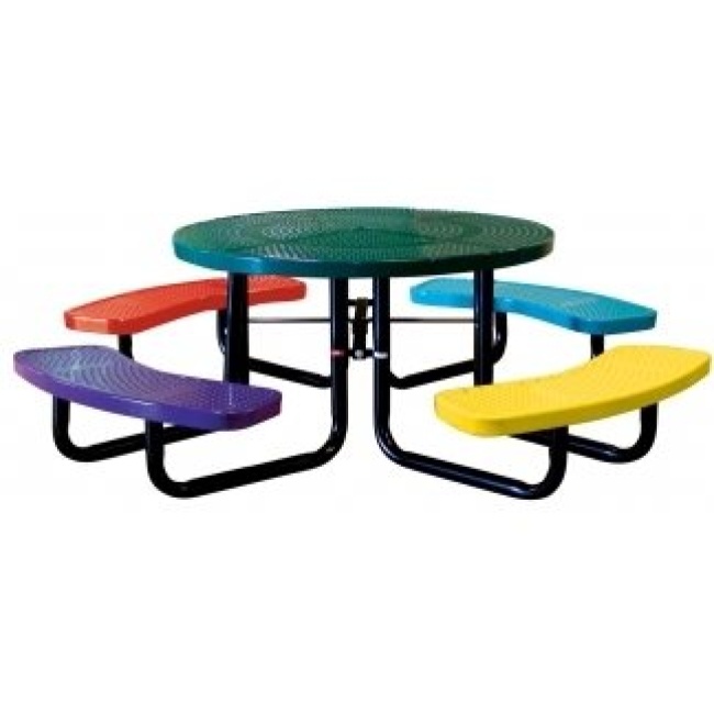 46" Round Perforated Children's Tables | Outdoor School Furniture