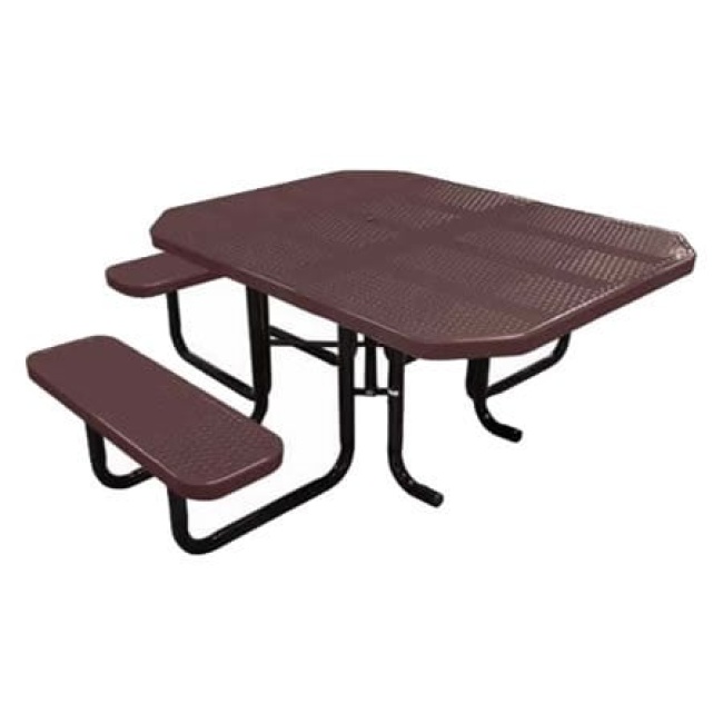 46" Octagonal Perforated Metal ADA Table | Outdoor School Furniture