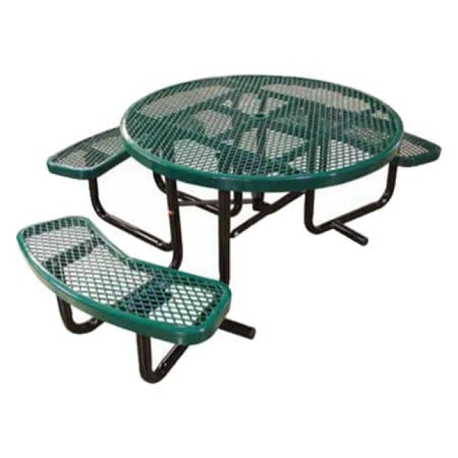 46" Round Expanded Metal ADA Table | Outdoor School Furniture